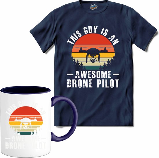 Awesome drone pilot | Drone met camera | Mini drones - T-Shirt met mok ...