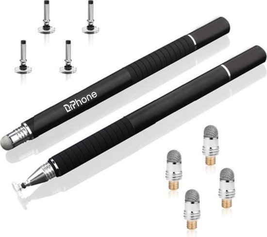 2 Pack - DrPhone - SX Pro V6 Stylus Pen met Side Grip - Precision Disc ...