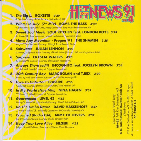 Hit News '91 Volume 4, Onbekend | Muziek | bol