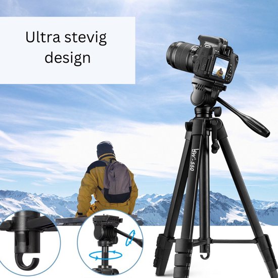 Tripod voor Telefoon - Statief - Fotografie Statief - Bluetooth - Met ...