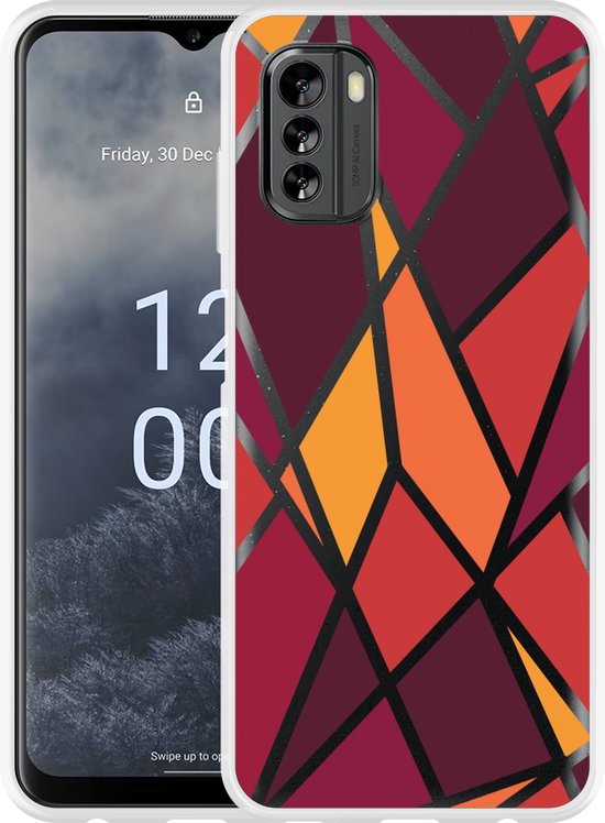 Nokia G60 Hoesje Colorful Triangles - Designed by Cazy | bol