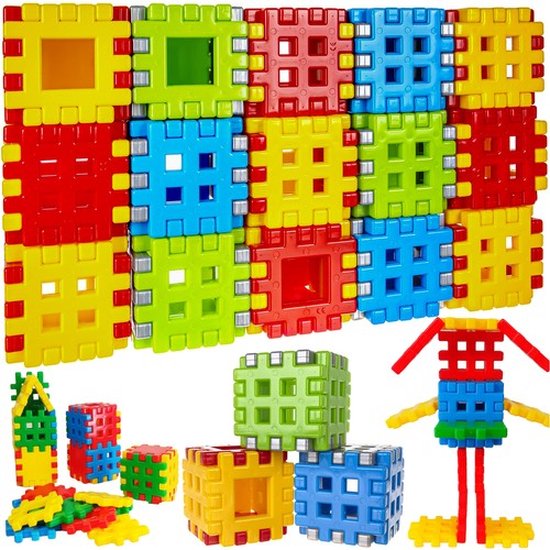 Bouwblokken Adusie 90 stuks - kunststof blokken voor kinderen ...