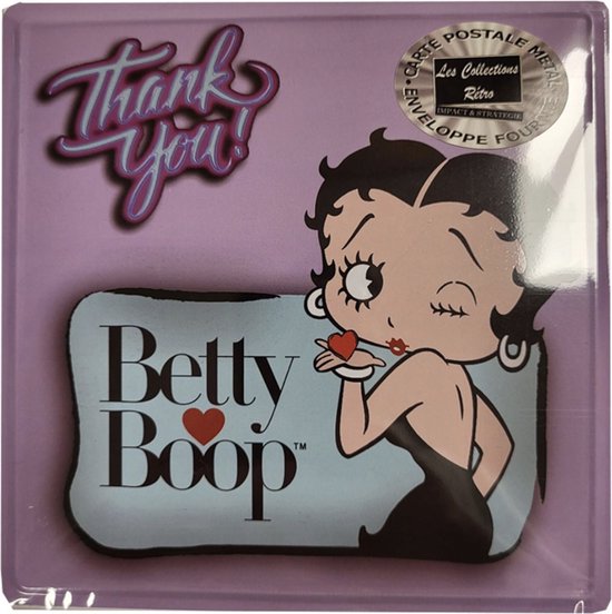 Betty Boop Thank You Metalen Postkaart | bol.com