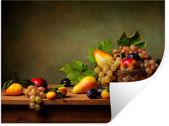 Muurstickers - Sticker Folie - Rustiek - Mand - Fruit - Stilleven ...