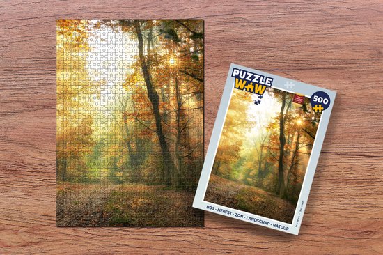 Puzzel Bos - Herfst - Zon - Landschap - Natuur - Bomen - Bladeren ...