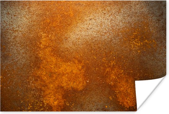Poster Metaal - Roest - Oranje - Vintage - Industrieel - 90x60 cm | bol.com