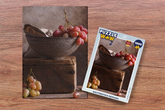 Puzzel Rustiek - Druiven - Schaal - Stilleven - Fruit - Legpuzzel ...