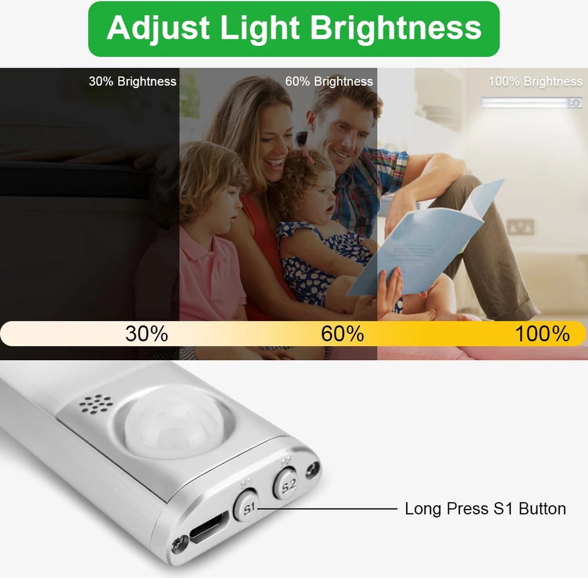 TLVX Led lamp met bewegingssensor en lichtsensor | Draadloos | Accu USB Oplaadbaar |... | bol