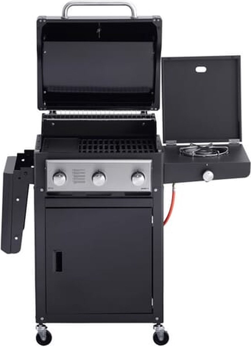 Grandhall Xenon 3 brander - Gasbarbecue - met zijbrander - zwart | bol.com