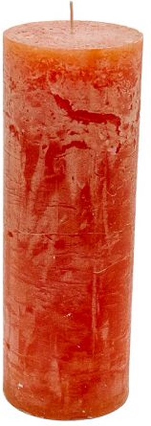 Ornina - Rustieke Kaars 20cm - Oranje | bol.com