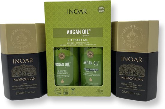 Inoar Moroccan 2x250ml ORIGINAL Keratine Treatment Marokkaanse Keratin ...