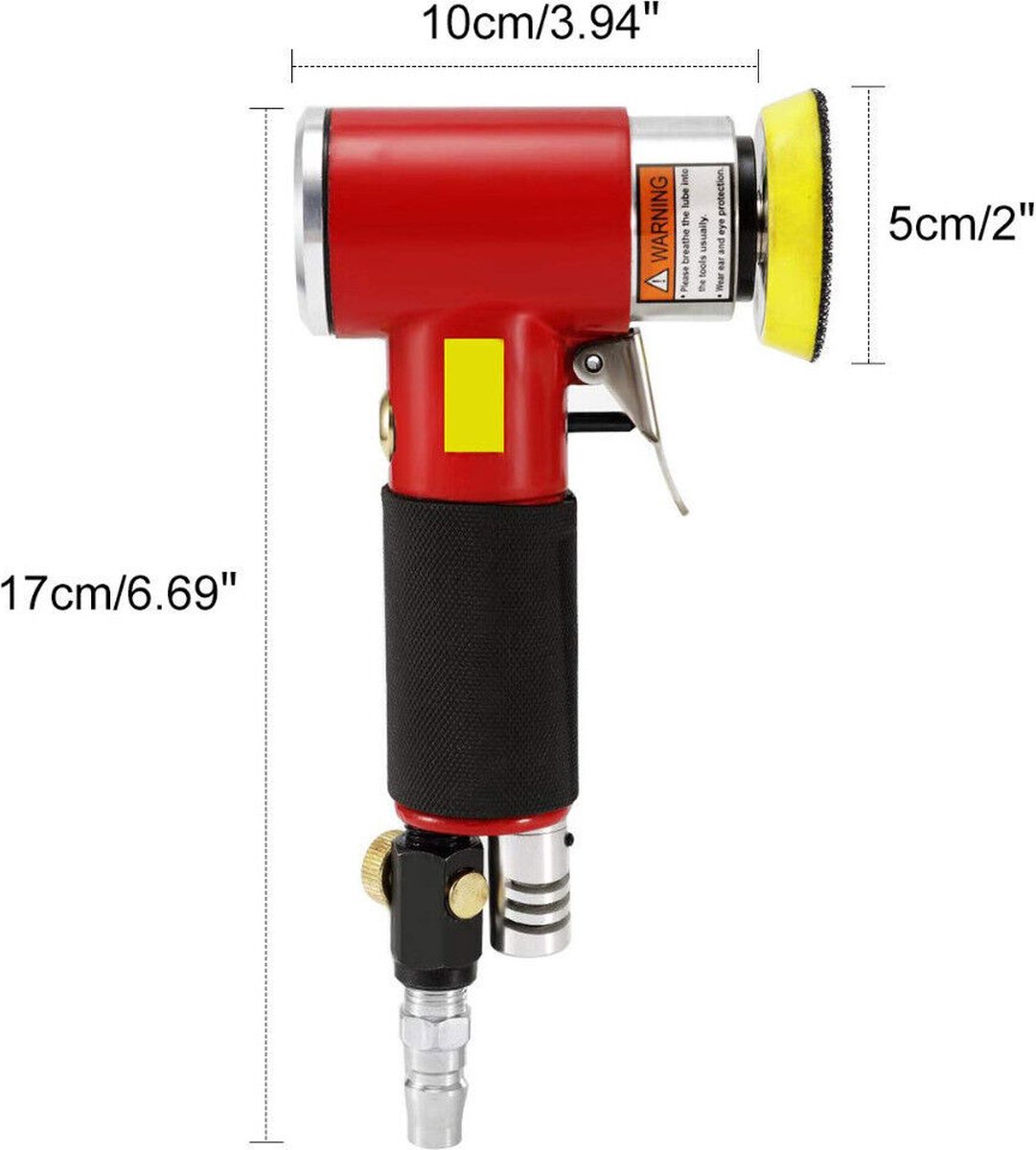 Mini Dual Action polijstmachine / schuurmachine pneumatisch 75 mm | bol.com