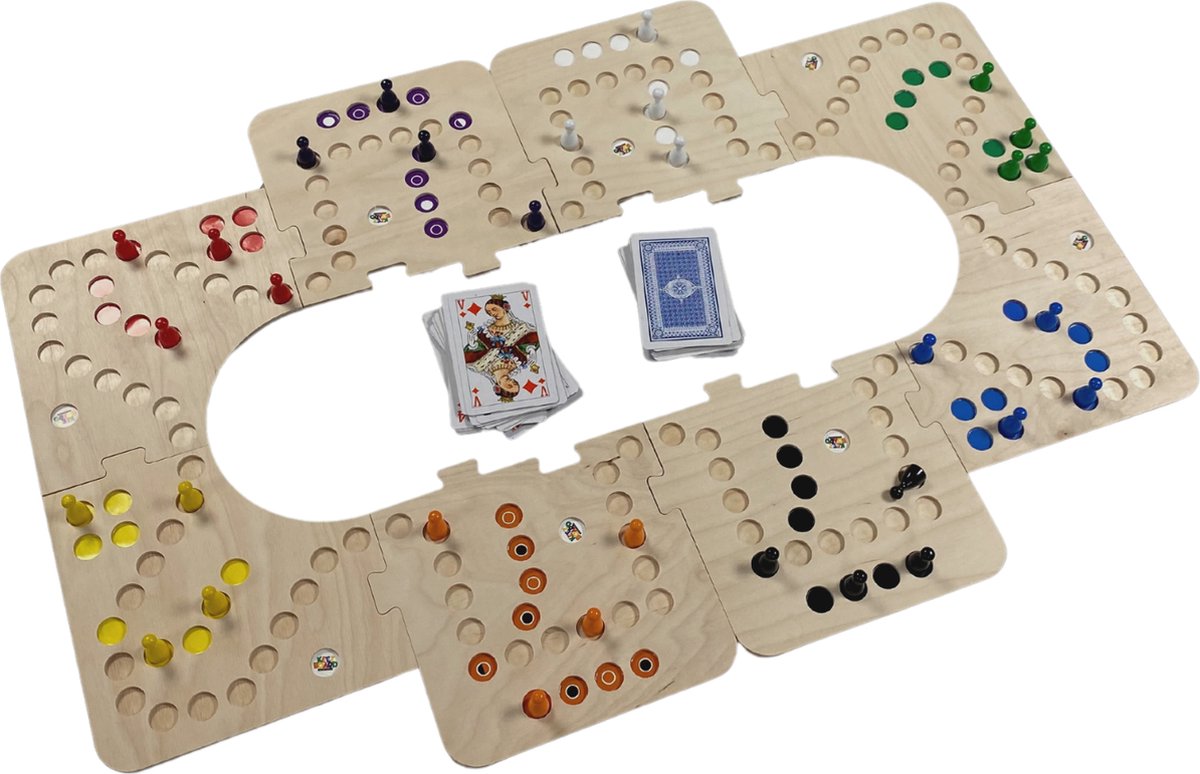 Keezboard 2-4-6-8 persoons hout - Bordspel - Keezenspel - Keezen ...