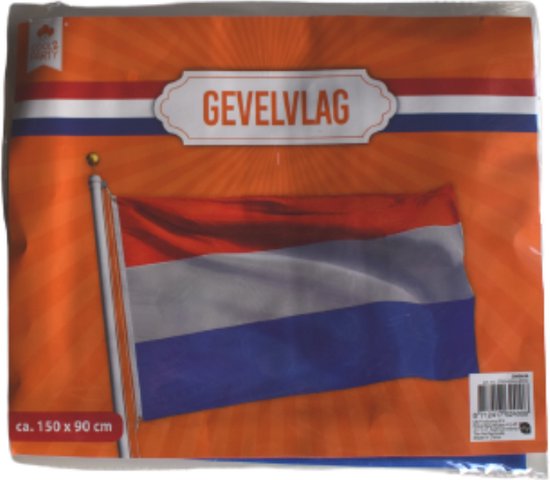 DLP Nederlandse Vlag - Rood wit blauw - 90 x 150 cm - Polyester | bol