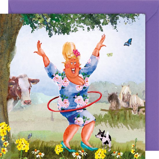 Ingrid Berendsen Wenskaarten set - Art Group - Set van 6 luxe kaarten - 16x16 cm -... | bol