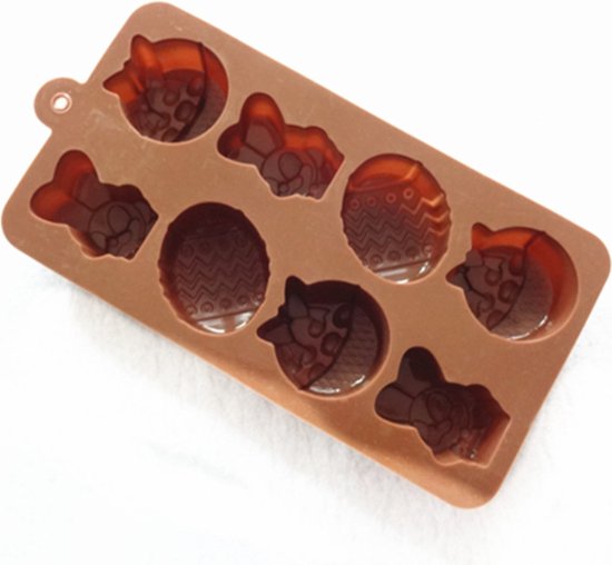 Chocolade vorm Pasen - siliconen vorm mal voor ijsblokjes ijsklontjes ...