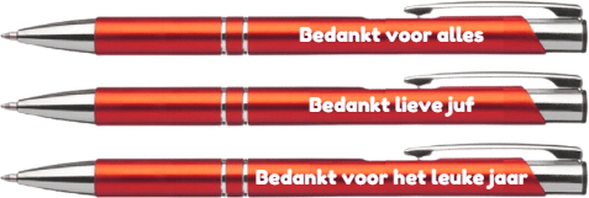 Akyol - 3 leuke pennen quotes - Bedankt voor alles - Bedankt lieve juf ...