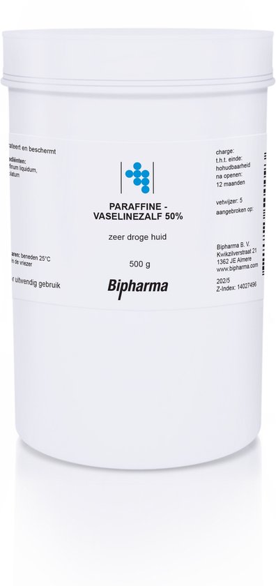 Bipharma Paraffine Vaselinezalf 50% - 500 gr | bol