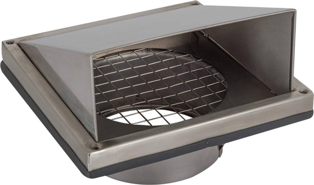 RVS ventilatierooster met schuine kap Ø100mm | bol.com