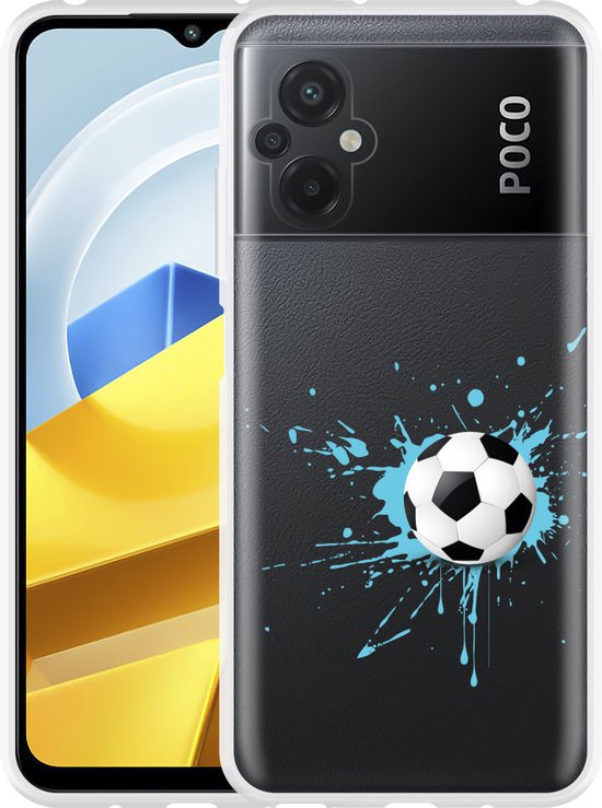 Cazy Hoesje geschikt voor Poco M5 - Soccer Ball | bol