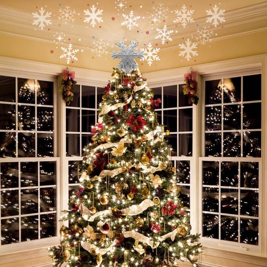 3D Hollow - Zilver- Ster -sneeuwvlok- Pieken- kerstboomversiering ...