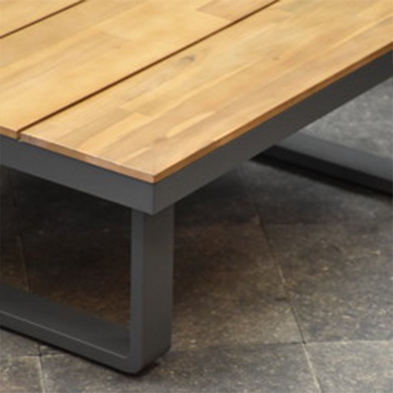 Dilos platform hoek loungeset 3 delig antraciet aluminium | bol