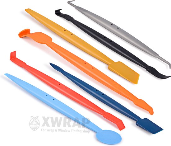 7 in 1 set micro squeegees - wrap set squeegees - Wrap en tint | bol.com