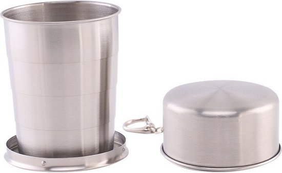WiseGoods Luxe Outdoor Mok - Beker Opvouwbaar- RVS Cup - Mokken Camping ...