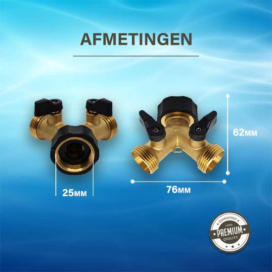 Waterverdeler - Kraan Splitter - Kraanverdeler - Waterverdeler 2 weg - Tuinslang... | bol.com