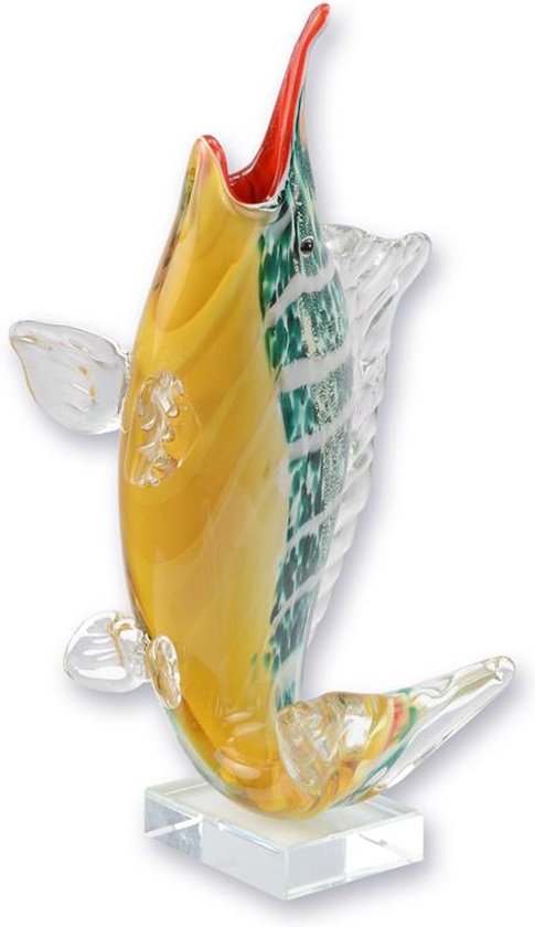 Glazen beeld - Zeilvis - Murano stijl - 29 cm hoog | bol
