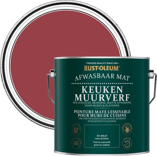 Rust-Oleum Rood Keuken muurverf - Soho 2,5L | bol