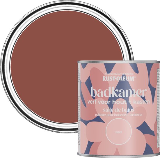 Rust-Oleum Rood Badkamerverf voor hout en kasten - Baksteenrood 750ml | bol