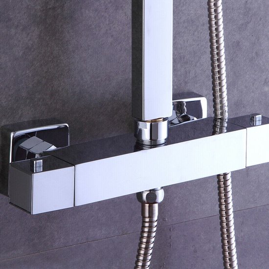 Douchekraan - Zilver Neerslag Douchekraan Set - Thermostatische ...