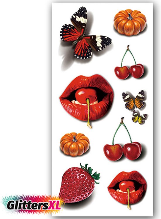 GlittersXL - Temporary Tattoo Kleur (19x9 cm) [Neptattoo - Tijdelijke ...