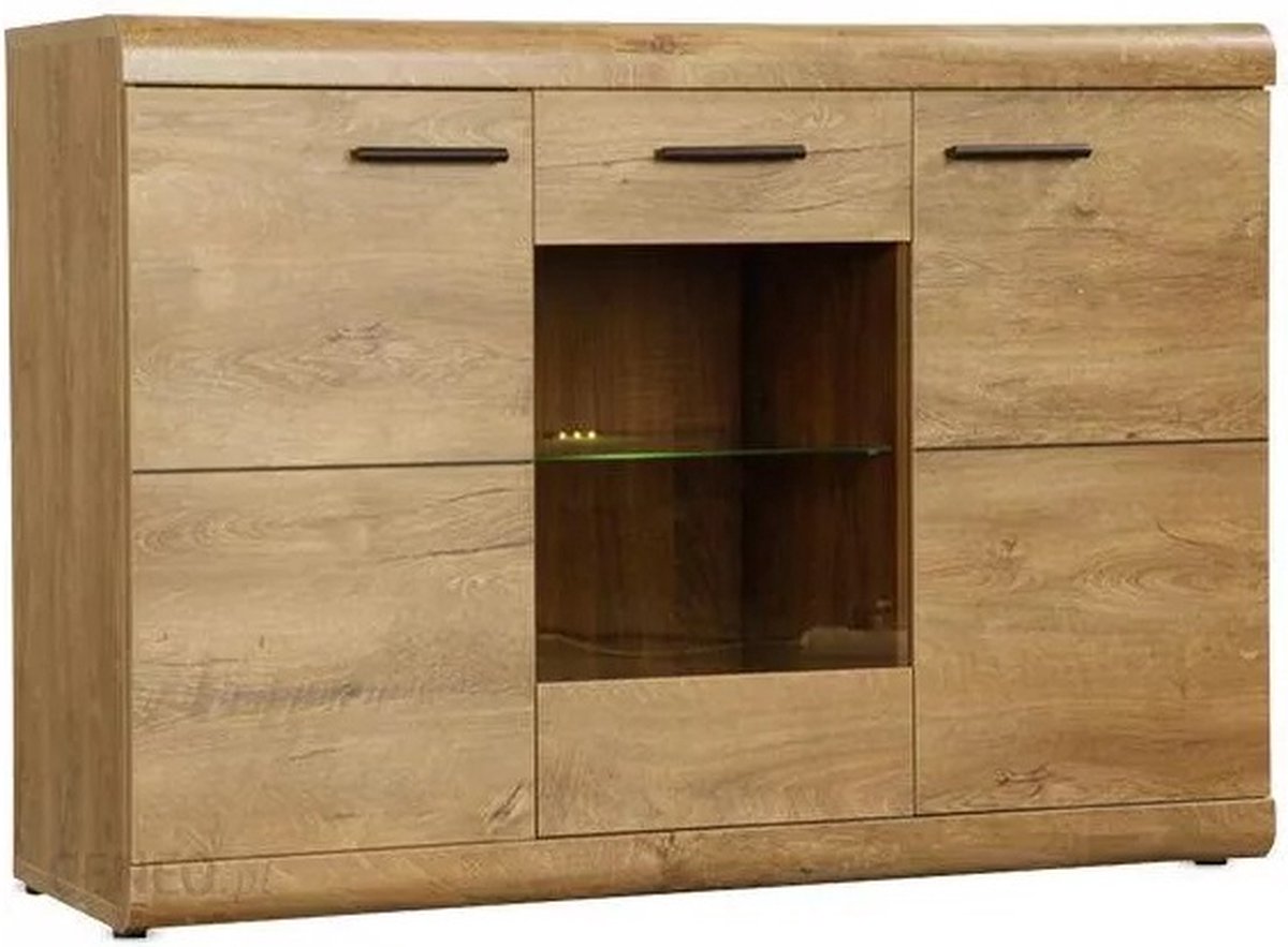 Lena 120 3D, Ladekas, Vitrinekast naar de woonkamer met led-verlichting ...