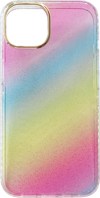 Apple iPhone 13 Pro Hoesje Spectrum - Extra Stevig Glitter Regenboog ...