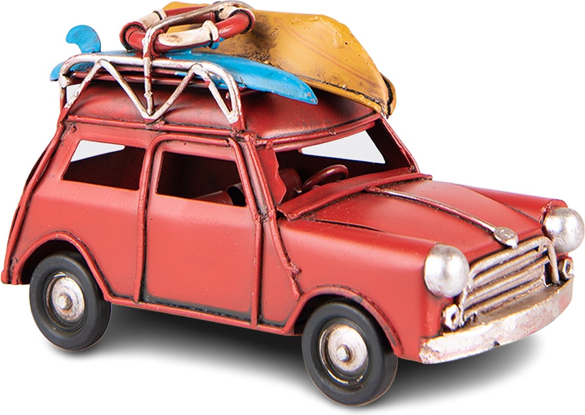Clayre & Eef Decoratie Miniatuur Auto 11x5x7 cm Rood Ijzer Miniatuur ...