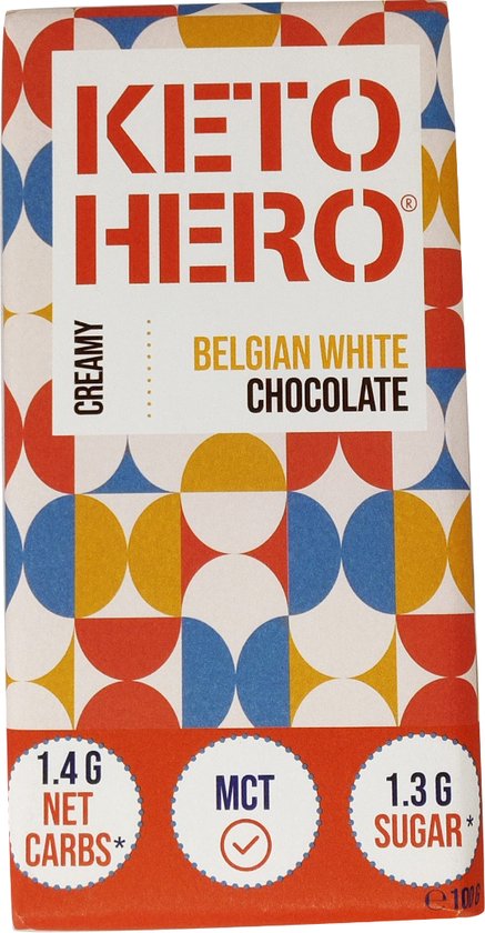 Keto Hero Chocolade Reep Wit 100 gr | bol.com
