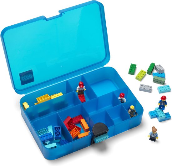 Lego - Sorteerbox Transparant Blauw - Kunststof - Blauw | bol