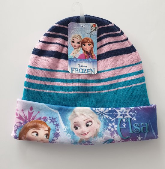 Disney Frozen Muts - Roze - Groen - Maat 52 cm | bol