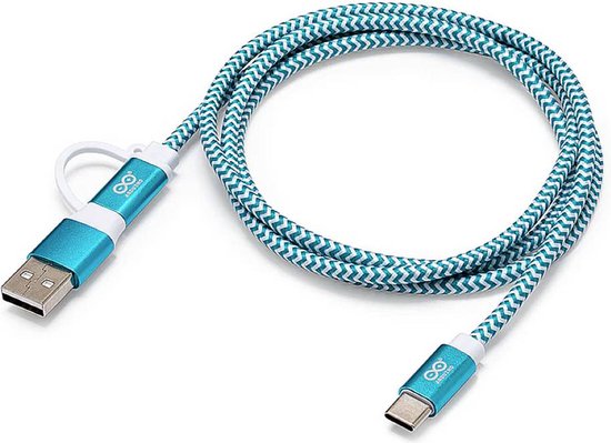 Arduino Tpx00094 Usb C Kabel Arduino [1x Usb C 2x Usb C Usb A] 1 M Wit Turquoise