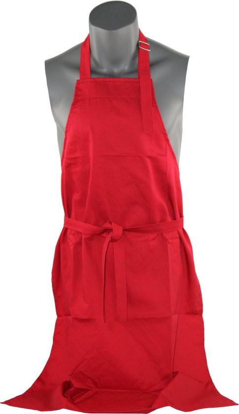 Keukenschort - Universeel - Rood - Katoen - Professioneel - Uitwasbaar ...