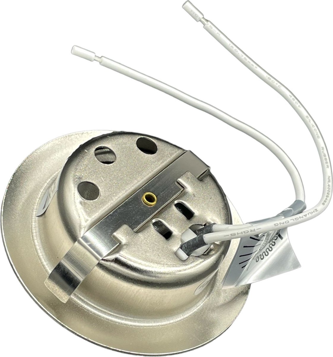 inbouw Meubelspot Halogeen 12V G4 - 10W - Geschuurd Chroom Gat 60MM Matglas | bol.com