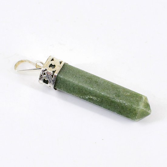 Afraa Edelsteen - Groene Jade hanger-ketting hanger - edelsteen - met ...