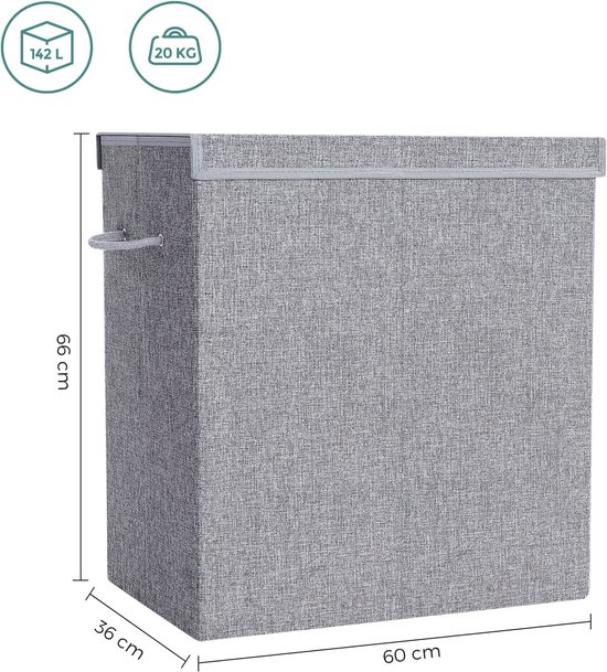 A.T. Shop wasmand 142 L, imitatielinnen wasmand, wassorteermachine ...