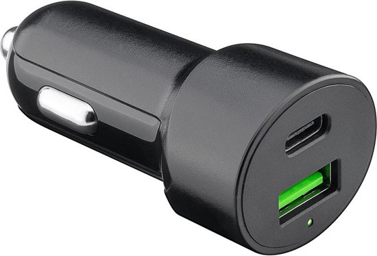 Auto Oplader met Dual USB-C en USB-A - Laadt snel en efficiënt uw ...