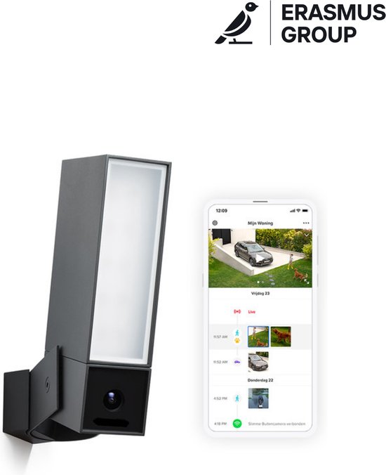 Erasmus - Slimme Camera - Inclusief Verlichting - IP Camera - Telefoon ...