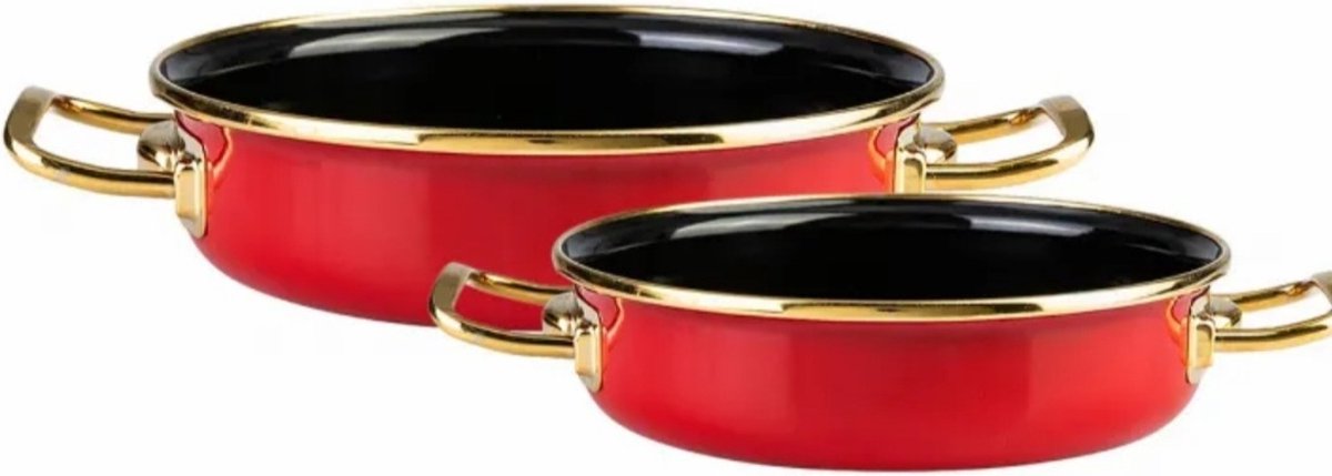 Emaille pan 2 Stuks ( Zonder Deksel ) | bol.com