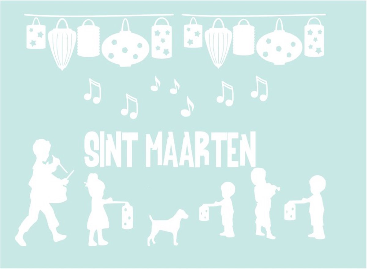 Raam sticker Sint maarten - Feest - vrolijk - 11 November - Zingen ...