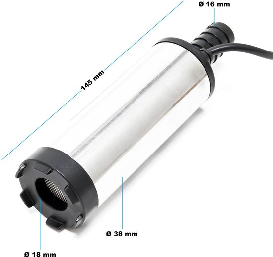 Minipomp 12-15 l/min voor water en dieselolie 8500 rpm | bol.com